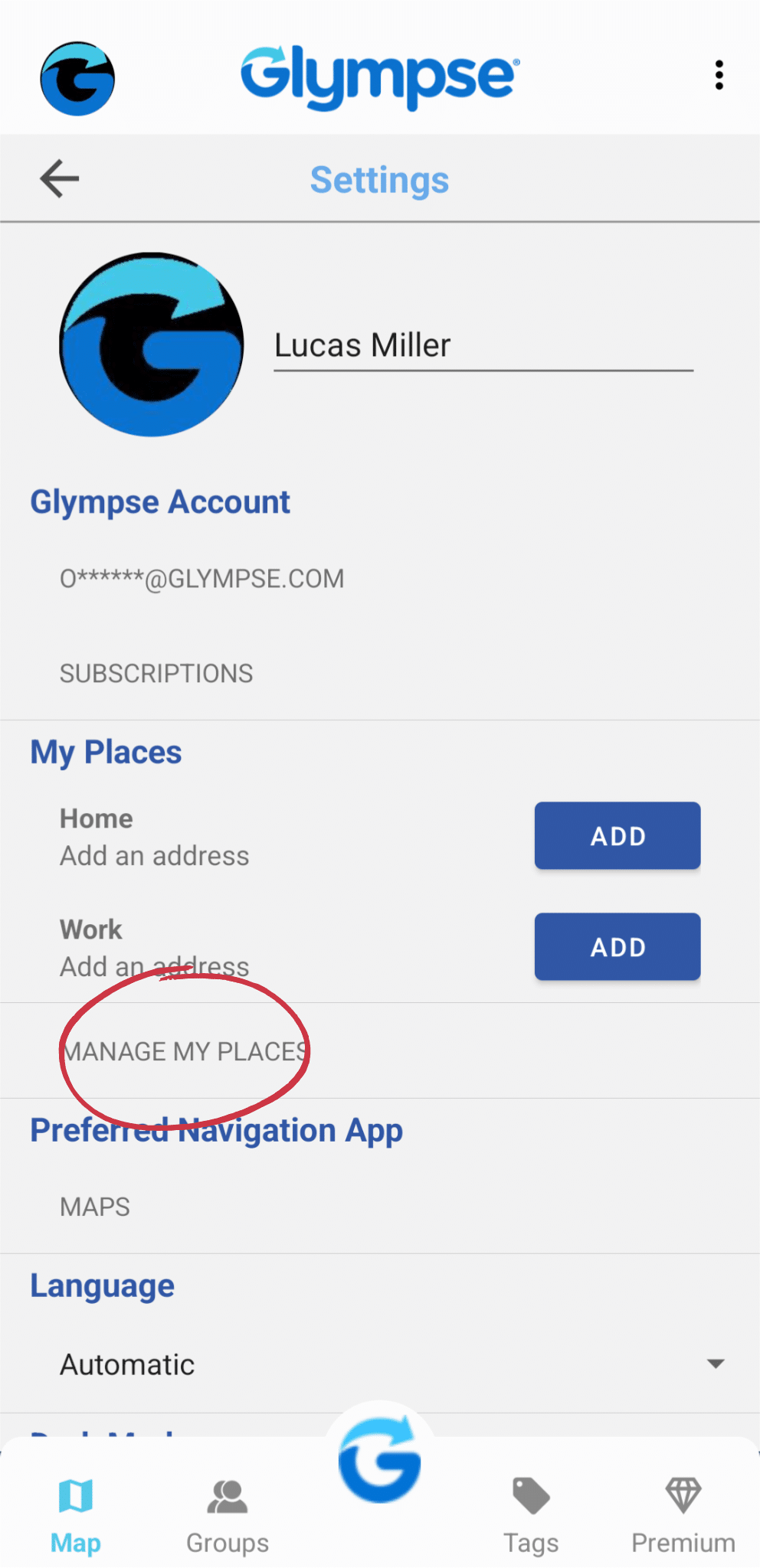 Discover the Power of My Places: A Handy Feature on the Glympse App ...